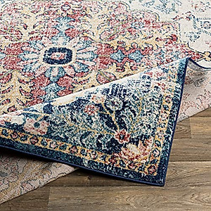 Artistic Weavers Odelia Vintage Bohemian Runner Area Rug,2'7" x 7'3",Garnet/Navy