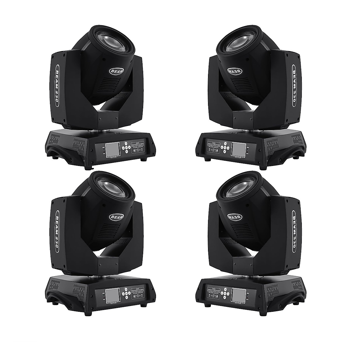 Ridgeyard 230W Beam Zoom Moving Head Light 4 Pack, LCD Display, DMX512 Moving Head DJ Lights with 17 Gobos 14 Colors 16 Channel for DJ Disco Parties Wedding Church Live Show KTV Club