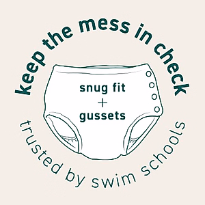 i Play Unisex Reusable Absorbent Baby Swim Diapers Gray 3T