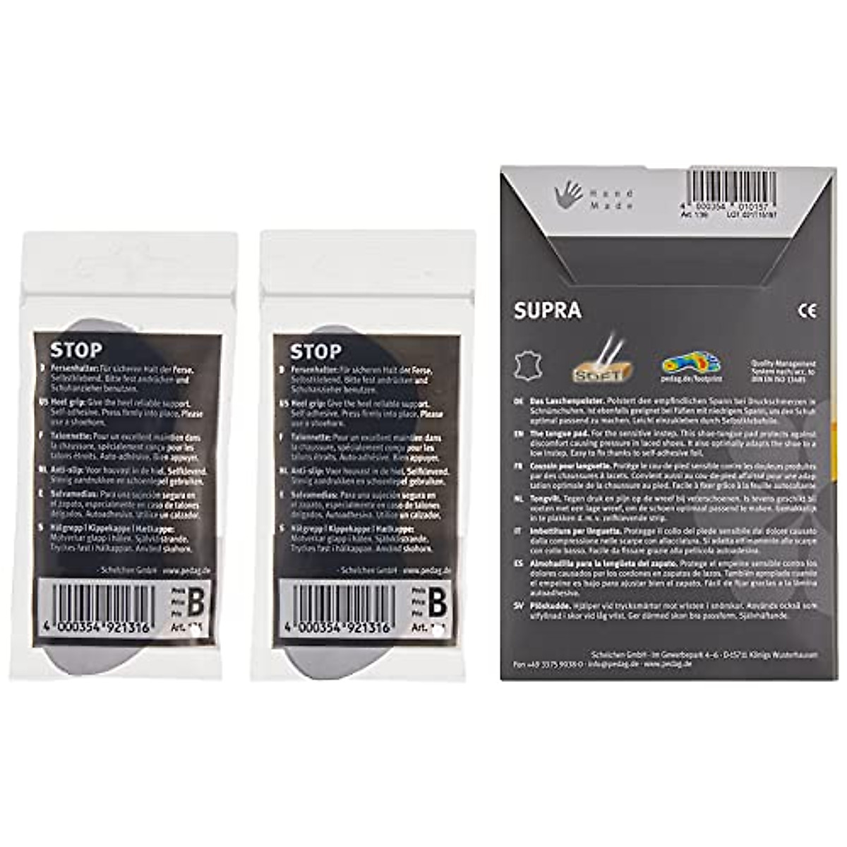 Stop Heel Grips + Supra Tongue Pad, Large/XLarge