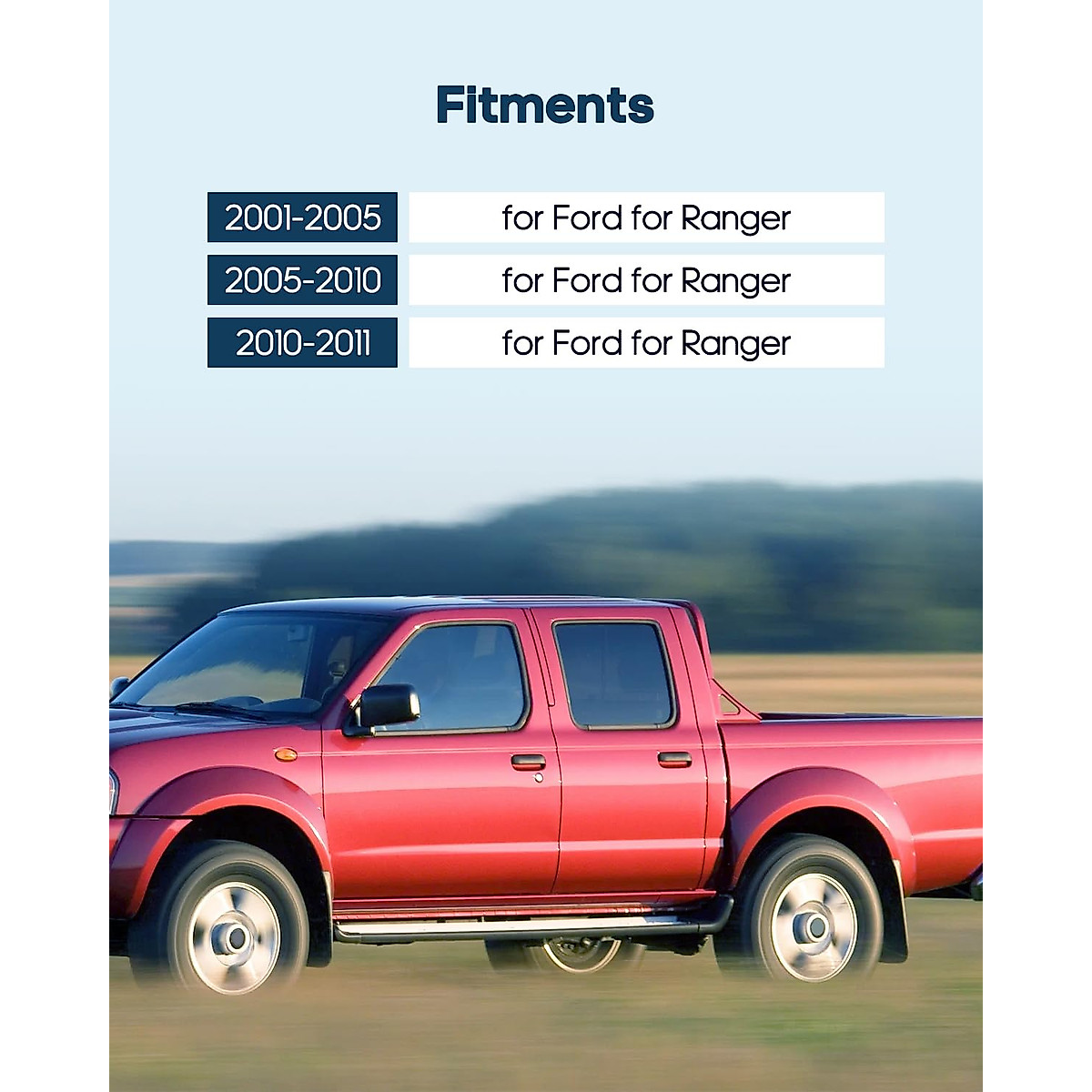 ECCPP Door Handle Exterior Outside Outer Front Driver Passenger Side for 2001-2011 for Ford Ranger