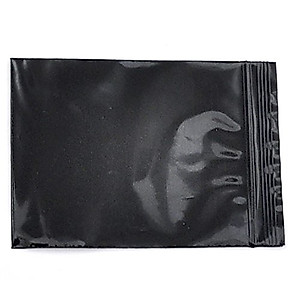 Flat Black Plastic Zip Lock Bag Pouches 13x19cm (5x7.5") (100/Pack)