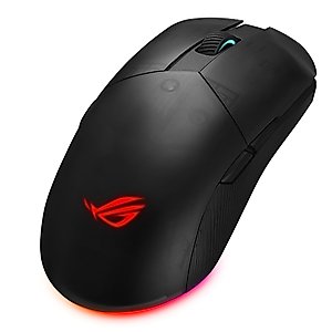 ASUS ROG PUGIO II Mouse Gaming RGB Ottico Wireless, Bluetooth, USB, ambidestro, 16.000 DPI, 7 pulsanti programmabili, pulsanti laterali configurabili, illuminazione Aura Sync