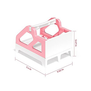 MUNBYN Pink Label Holder for Rolls and Fan-Fold Labels, Shipping Label Roll Holder for Desktop Label Printer Shipping Supplies Industrial Labels…