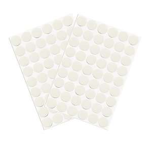 VictorsHome Self-Adhesive Screw Hole Stickers PVC Cover Caps Dustproof for Wooden Furniture Cabinet 21mm 2 Sheets/108 Pcs Beige Textured