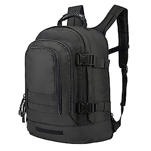 Greencity Laptop Backpacks Tactical Military 3 Day Expandable Bug Out Bag Classic School Case Travel Hiking，Black