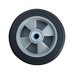 (2- Pack) Run-Flat Solid Rubber Replacement Tire 8" x 2'' with a 1/2" axle for Hand Trucks, Wheelbarrows, Dollies, Trolleys and More – Run Flat with 500 lbs Max Load