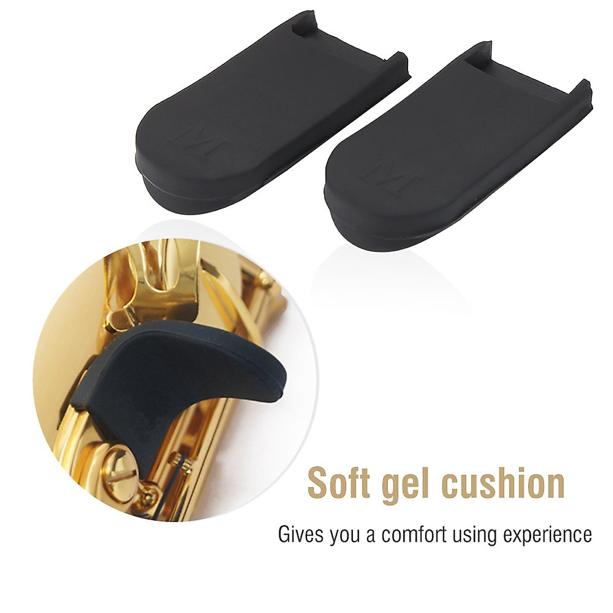 2pcs Saxophone Thumb Rest, Rubber Sax Gel Cushion Pad, Instruments Accessories