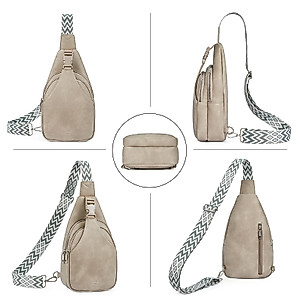 CLUCI Cross Body Bag for Woman, Crossbody Bags for Women, Sling Bag for Women, Leather Crossbody Bags for Women, Small Sling Backpack Trendy Travel Hiking Cycling