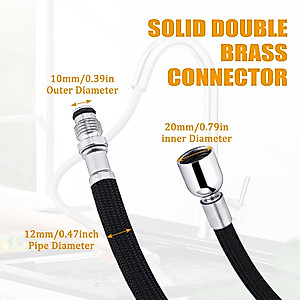 K-1219935-BC Hose Kit for Kohler Pull-Down Kitchen Faucet, Pull-Out Hose with 13.5oz Weight Ball, Classic Pull-Out Hose for Kohler K-1219935-BC/K-1304674-BC Hose Replacement Parts