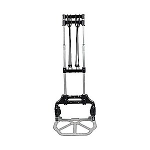 Folding Hand Truck 150 lb Capacity Aluminum Trolley Cart with 2 Ropes Folding Hand Cart Trolley