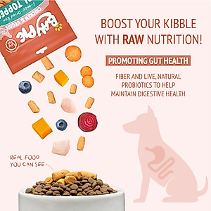 BAYPIE Freeze-Dried Raw Dog Food Topper High Protein Chicken & Pumpkin Recipe for Gut Health, Grain-Free Meal Mixers for Dogs– 14 oz
