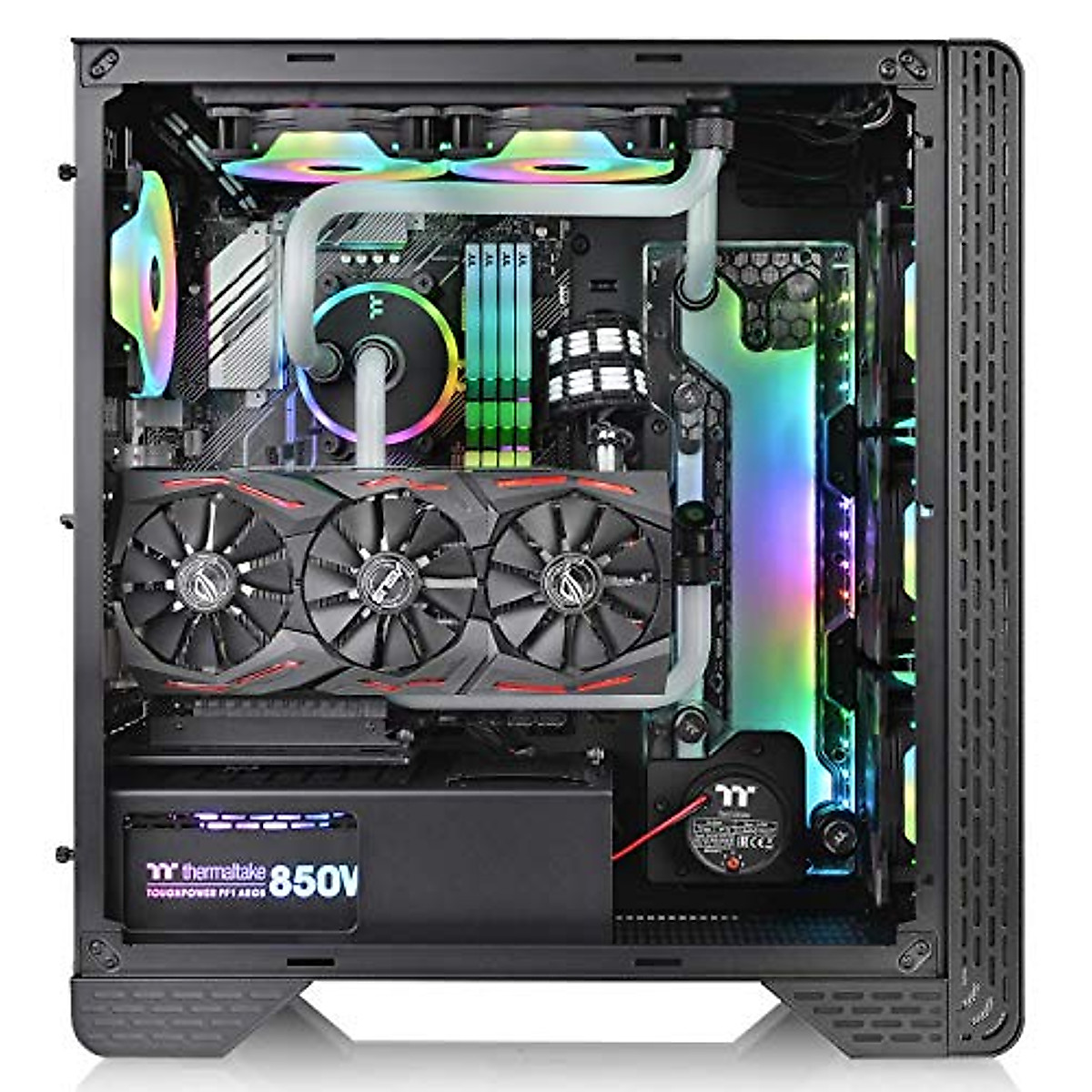 Thermaltake S300 Tempered Glass Edition ATX Mid-Tower Computer Case with 120mm Rear Fan Pre-Installed CA-1P5-00M1WN-00