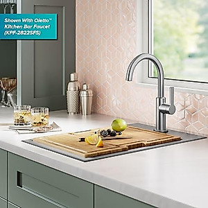 KRAUS Kore 15-Inch Drop In/Top Mount Workstation 16 Gauge Single Bowl Stainless Steel Bar Kitchen Sink with Accessories, KWT311-15