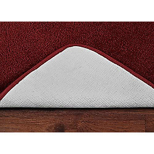 Garland Rug Traditional Plush 3 Piece Nylon Washable Bathroom Rug Set Chili Pepper Red