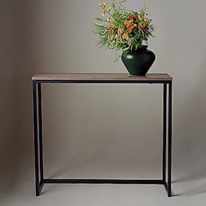 roomfitters 36" Rustic Console Table, Modern Sofa Table for Entryway Hallway Foyer, Display Shelf for Living Room, Multipurpose Rectangular Modern Cabinet Table Hall Furniture, Grey Oak
