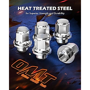 OMT M12x1.25 Lug Nuts, 12x1.25mm Wheel Lug Nuts Compatible with Infiniti Q70 Q45 Q50 G37 I30, Nissan 350Z 370Z 200SX, Subaru Forester BRZ Outback WRX Legacy, Mag Lug Nut with Washer, Set of 20