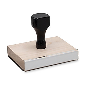 Infusion Traditional Wood Stamp with Black Wood Handle (2" x 3")