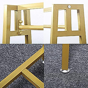 WJJAYY Moden Metal Clothes Rack with Clothing Hanging Rack Organizer for Laundry Drying Rack Display Racks Garment Racks,Gold