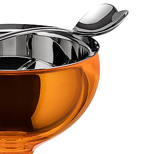 Alessi Big Love Ice Cream Bowl and Spoon, One size, Orange