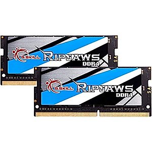 G.SKILL Ripjaws DDR4 SO-DIMM Series DDR4 RAM 32GB (2x16GB) 3200MT/s CL22-22-22-52 1.20V Unbuffered Non-ECC Notebook/Laptop Memory SODIMM (F4-3200C22D-32GRS)