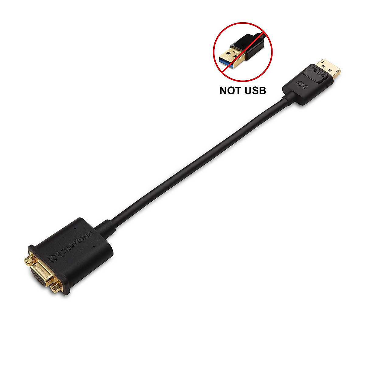 Cable Matters DisplayPort to VGA Adapter (DP to VGA Adapter)
