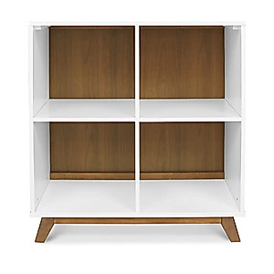 DaVinci Otto Convertible Changing Table and Cubby Bookcase in White and Walnut