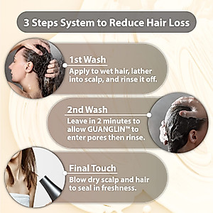 CONTIN Garlic Shampoo for Oily Sensitive Hair, Natural Scalp Treatment for Hair Loss and Hair Growth, Anti-Thinning and Anti-Dandruff for Thicker Fuller Hair, Follicle Clarifying, Roots Strengthening, Unscented Hair Care Products for Men and Women, 10.14