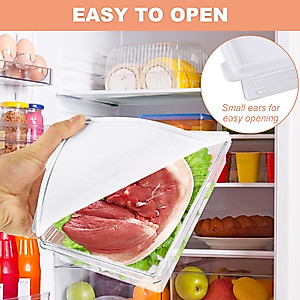 LOYORTY 6PCS Deli Meat Container for Fridge with Airtight Lids, Lunch Meat Container for Refrigerator, Bacon Storage Container for Fridge, with 3 Pcs Serving Tongs