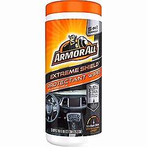 Extreme Shield Protectant Wipes by Armor All, Interior Car Cleaning Wipes with UV Protection Against Cracking and Fading, 25 Count