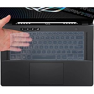 Keyboard Cover for ASUS ROG Zephyrus G14 G15 GA402 G402RJ GA503 GA503 GA503QR GA503QS GA503QM, ROG Zephyrus M16 GU603HM, TUF Dash F15 FX516PR FX516PM TUF516PE TUF516PR, ASUS ROG Flow X13 GV301QH,Clear