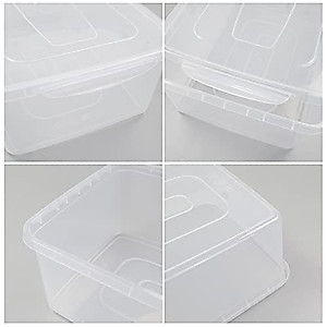 Sosody 16 Quart Clear Storage Boxes, Plastic Storage Containers, 2 Packs