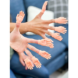 Finger Hands - 10 Pack – Premium Rubber Little Tiny Finger Hands – Fun and Realistic Design – Ideal for Puppet Show, Gag Present, Fun for All Kids!