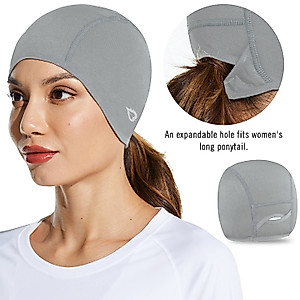 BALEAF Winter Hats Thermal Skull Cap for Men Women Ear Warmers Cold Weather Gear Helmet Liner Cycling Running Ski Black Grey