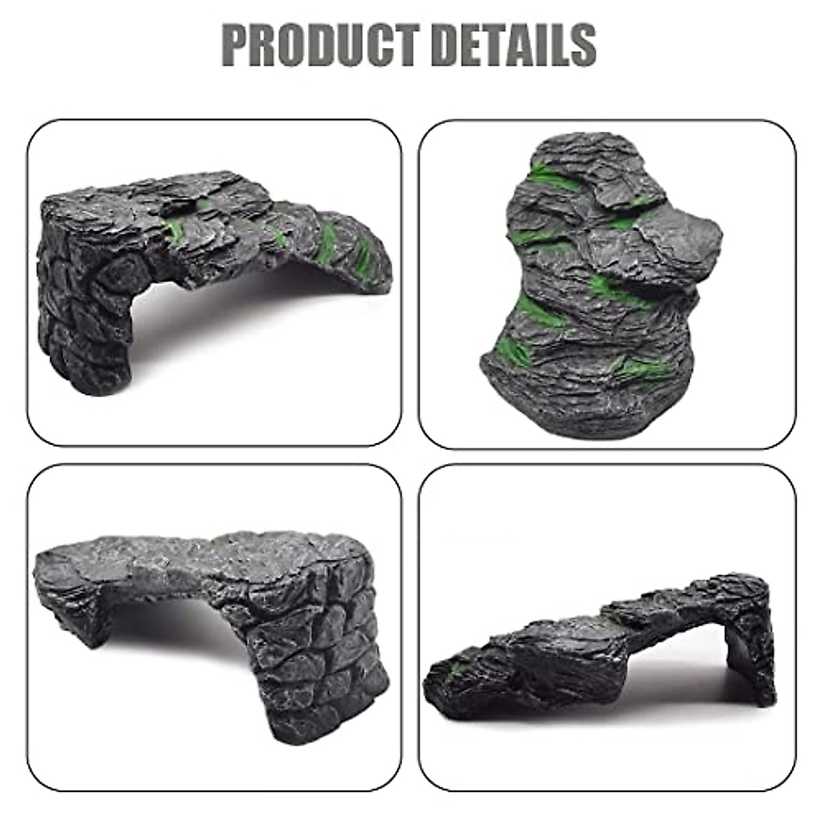 Turtle Basking Platform,Tortoise Dock Resting Rock Turtle Climbing Ramp Shale Step Ledge Aquarium Terrarium Decoration for Tortoise Bearded Dragon Lizard Chamelon Frog Gecko Snakes Iguana Betta Fish