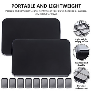 minkissy Empty Eyeshadow Palette Magnetic Makeup Palette with Mirror Refillable Eyeshadow Palette Empty Eyeshadow Pans for Eyeshadow Lipstick Blush Powder, 2Pcs