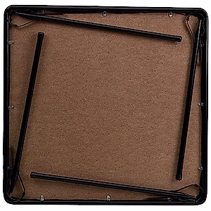 Flash Furniture Madelyn Folding Card Table - Black | Portable Square Table with Collapsible Legs