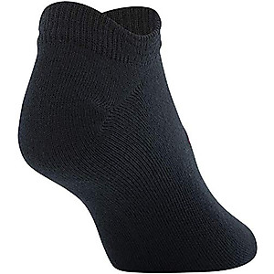 Under Armour Women's Essential 2.0 Lightweight No Show Socks, 6-Pairs , Black/Cerise Assorted , Medium