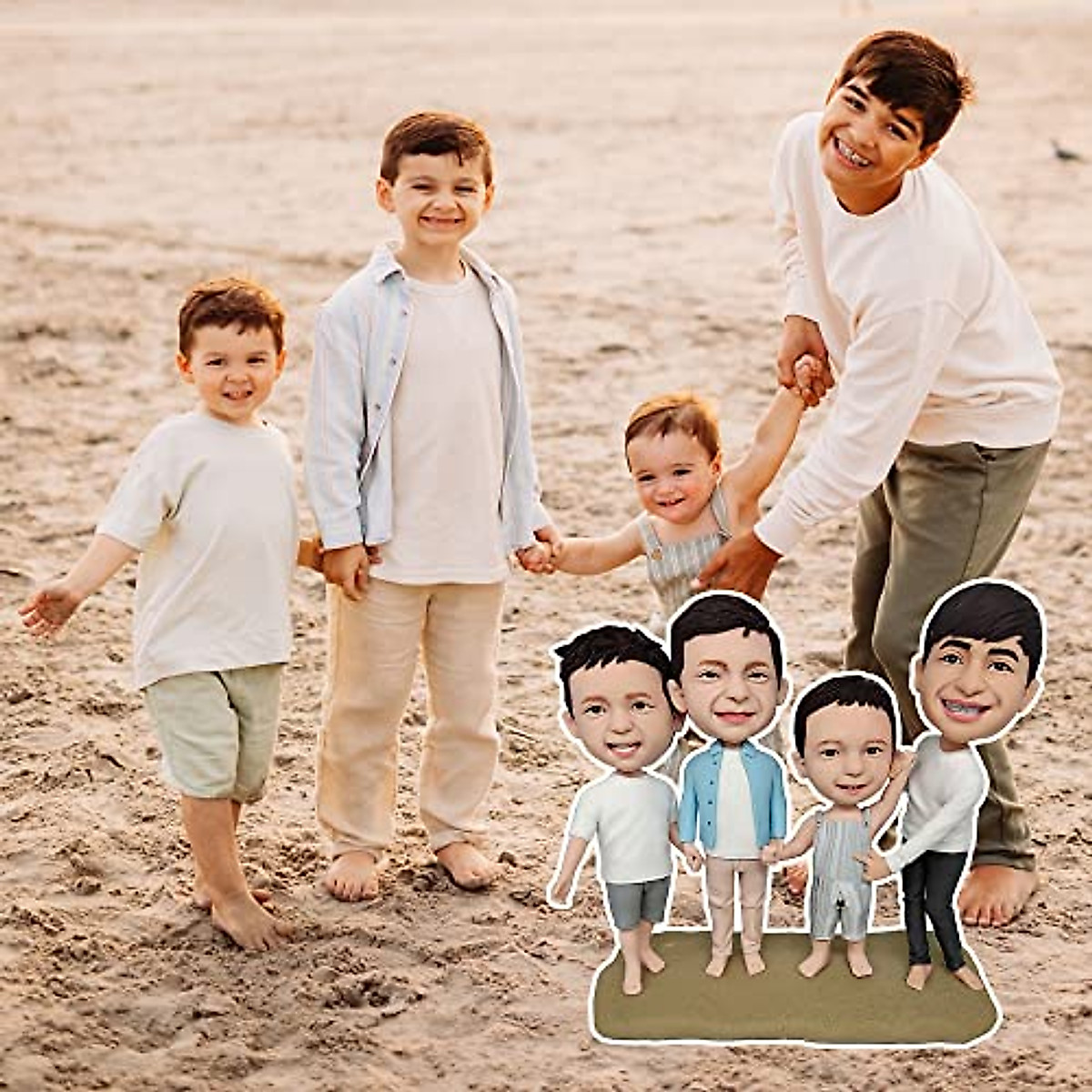 Mydedor Custom Bobbleheads Figurine Customized Doll Birthday Gifts for Family, Bobble Head Figures Handmade Personalized Gift for Bestfriend Wedding Anniversary with Photos 6"