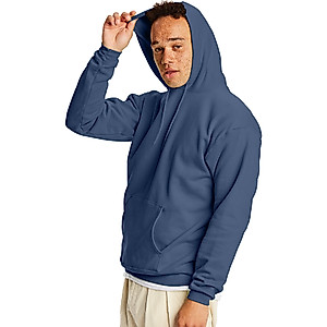 Hanes Comfortblend EcoSmart Hoodie, Midweight Fleece, Pullover Hooded Sweatshirt for Men, Denim Blue, 5X Large