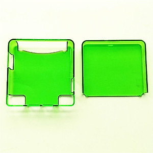 New Upper and Lower lid Plastic Protective Cases for Nintendo GBA SP Gameboy Advance Sp Console-Clear Green