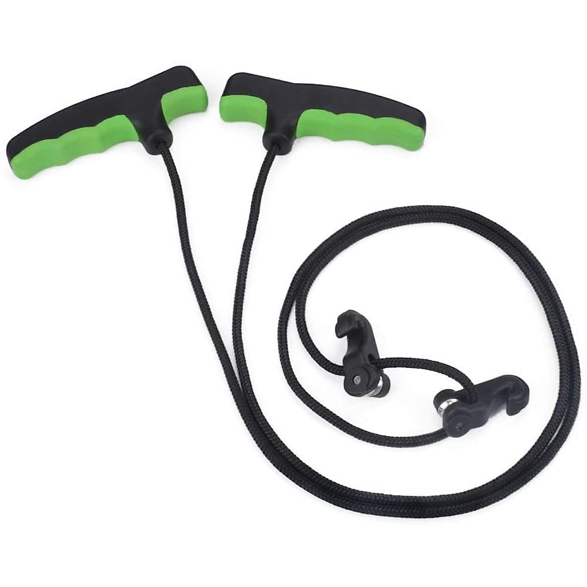 GPP Crossbow Cocking Device Three Finger Double Handle Crossbows Rope Cocker Aid Cocking String Tool (Green and Black)