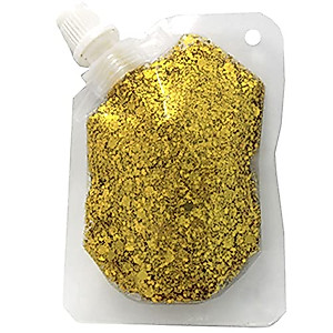 Body Glitter Gel, 50ml Mermaid Sequins Chunky Glitter, Holographic Liquid Nail Glitter Eyeshadow Easy to Apply&Remove, Christmas Party Rave Accessories Eye Face Glitter Makeup Long Lasting Sparkling