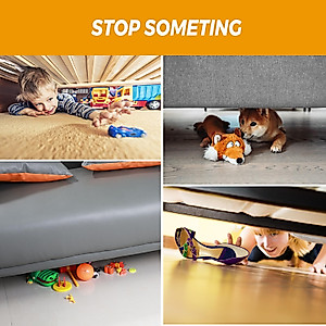 APOCAlLIS Transparent Toy Blocker for Under Furniture, Under Couch Blocker (4" H 16" L)，8 Pack Bed Blockers for Under Bed