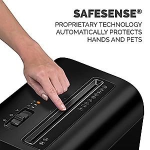 Fellowes LX65 10-Sheet, P4 Cross-Cut Deskside Paper Shredder with SafeSense