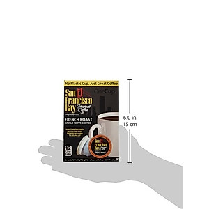 SF Bay Coffee French Roast 12 Ct Dark Roast Compostable Coffee Pods, K Cup Compatible including Keurig 2.0