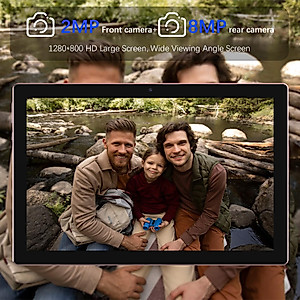 2 in 1 Tablet, 10 inch Android 13 Tablet with Keyboard 8GB+64GB+512GB Expand Dual Camera, IPS Touch Screen Tablet Computer, WiFi, Bluetooth, Long Battery Life, Google Certified Tablet PC, Pink