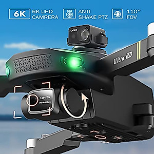 NEW Drone Pro Obstacle Avoidance GPS Drone with 4K EIS Camera for Adults Beginner Professional Foldable FPV RC Quadcopter with Brushless Motor, Auto Return Home, Selfie, Follow Me, Waypoints Fly , Circle Fly, Auto Hover, Headless Mode with Carrycase (GD93