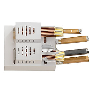 Utensil Storage Holder, Multipurpose Wall Mount Kitchen Chopstick Shelf Quick Drying Home Decor for Knife (Glossy)