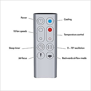 Dyson Pure Hot+Cool™ HP01 Air Purifier, Heater & Fan - Black/Nickel